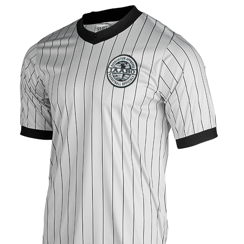 I205WFBK/I215WFBK IAABO Logo Grey Referee Shirt w/ Flag on Back ...
